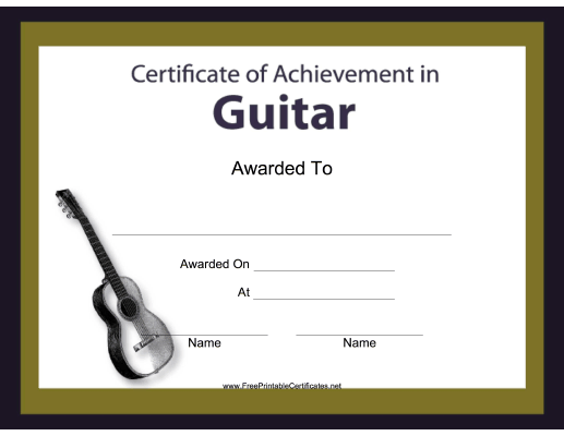 Free Printable Certificates for Music and More