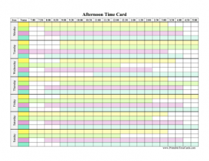 New Printable Time Cards