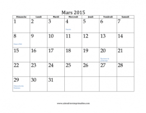 Printable French Calendars