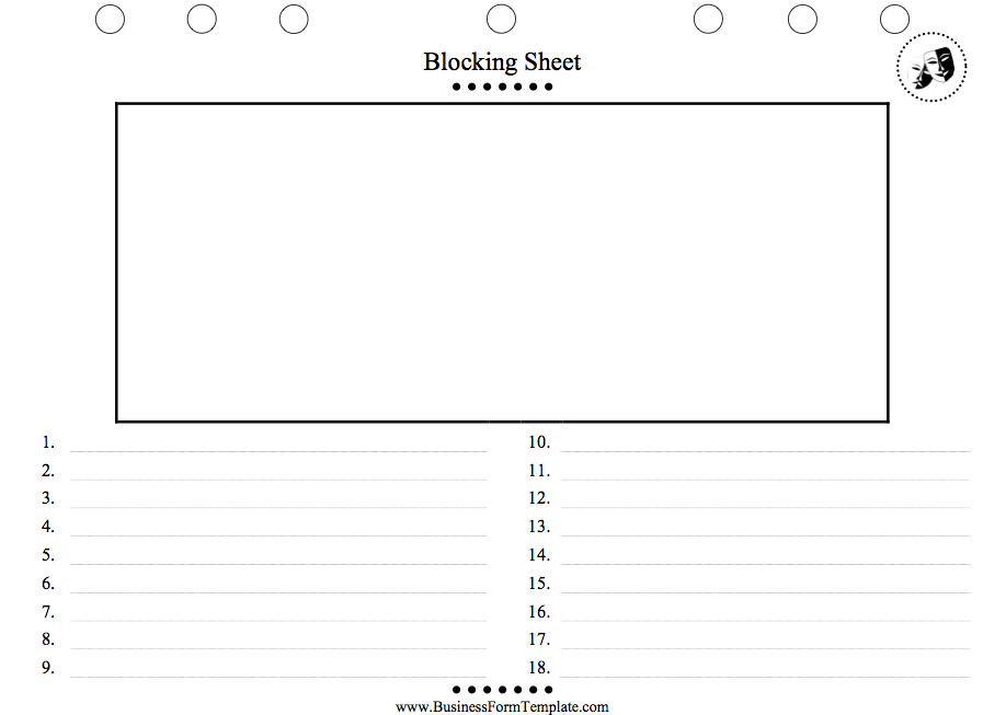 Printable Forms for Theater Production