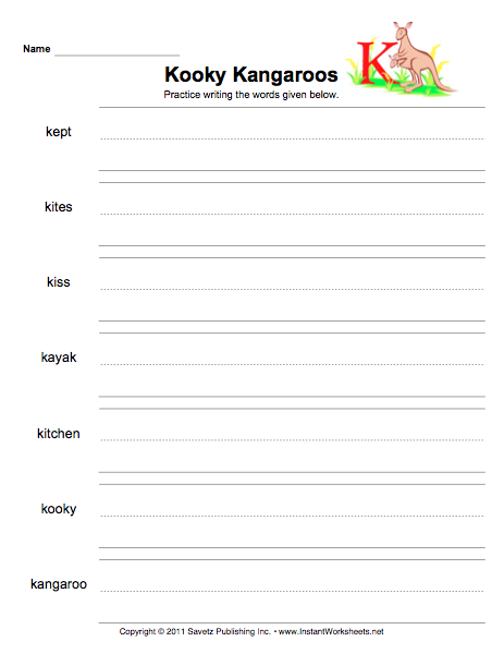 Printable Classroom Worksheets