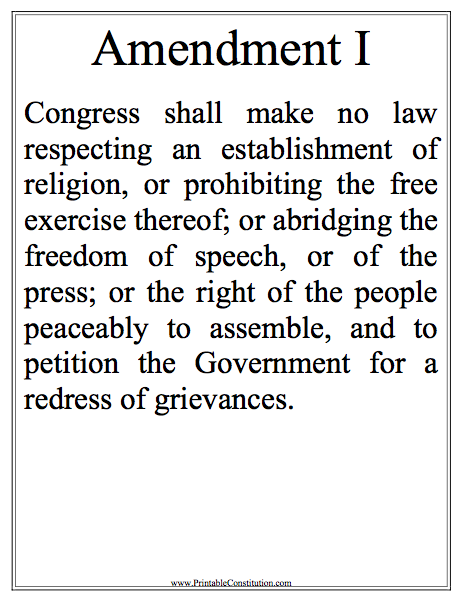 Printable Constitution, Founding Documents