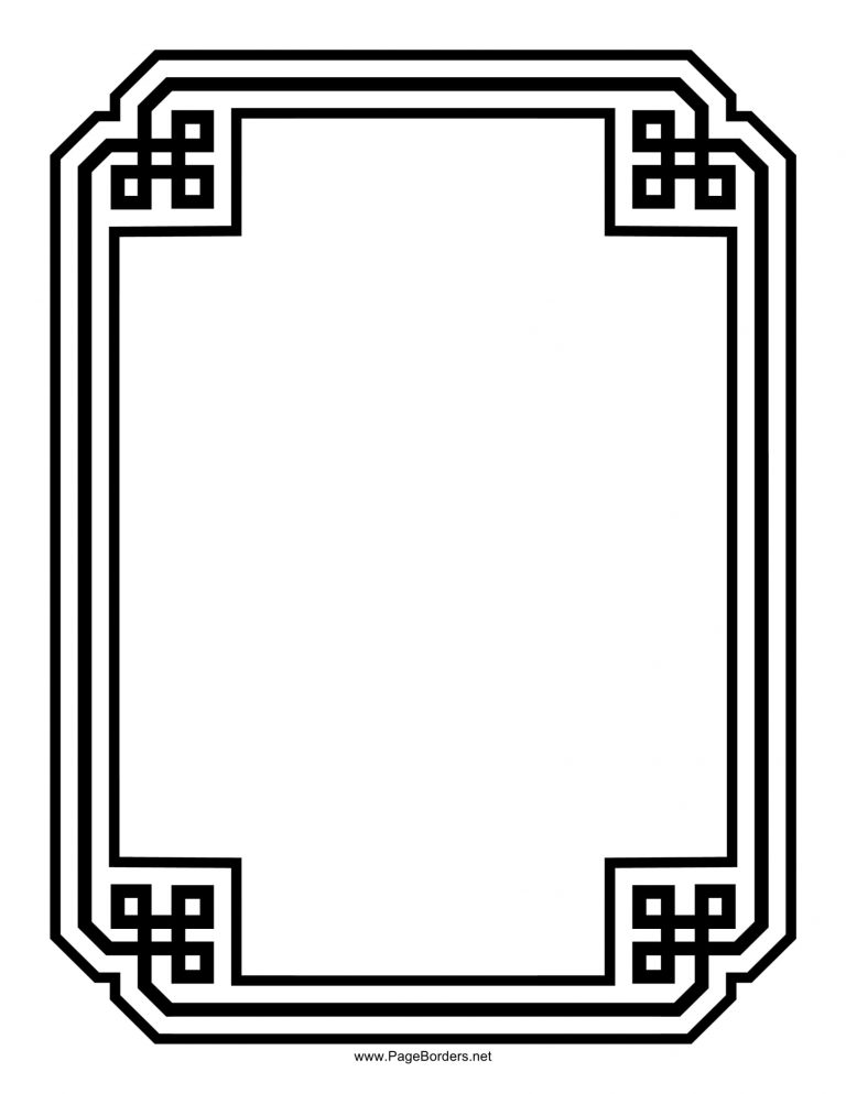 Printable Page Borders for Signs, Stationery and More