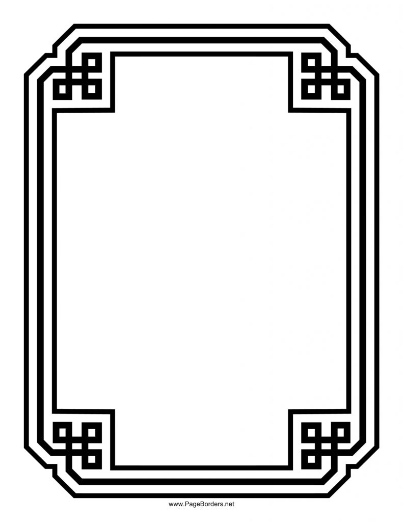 Printable Page Borders for Signs, Stationery and More
