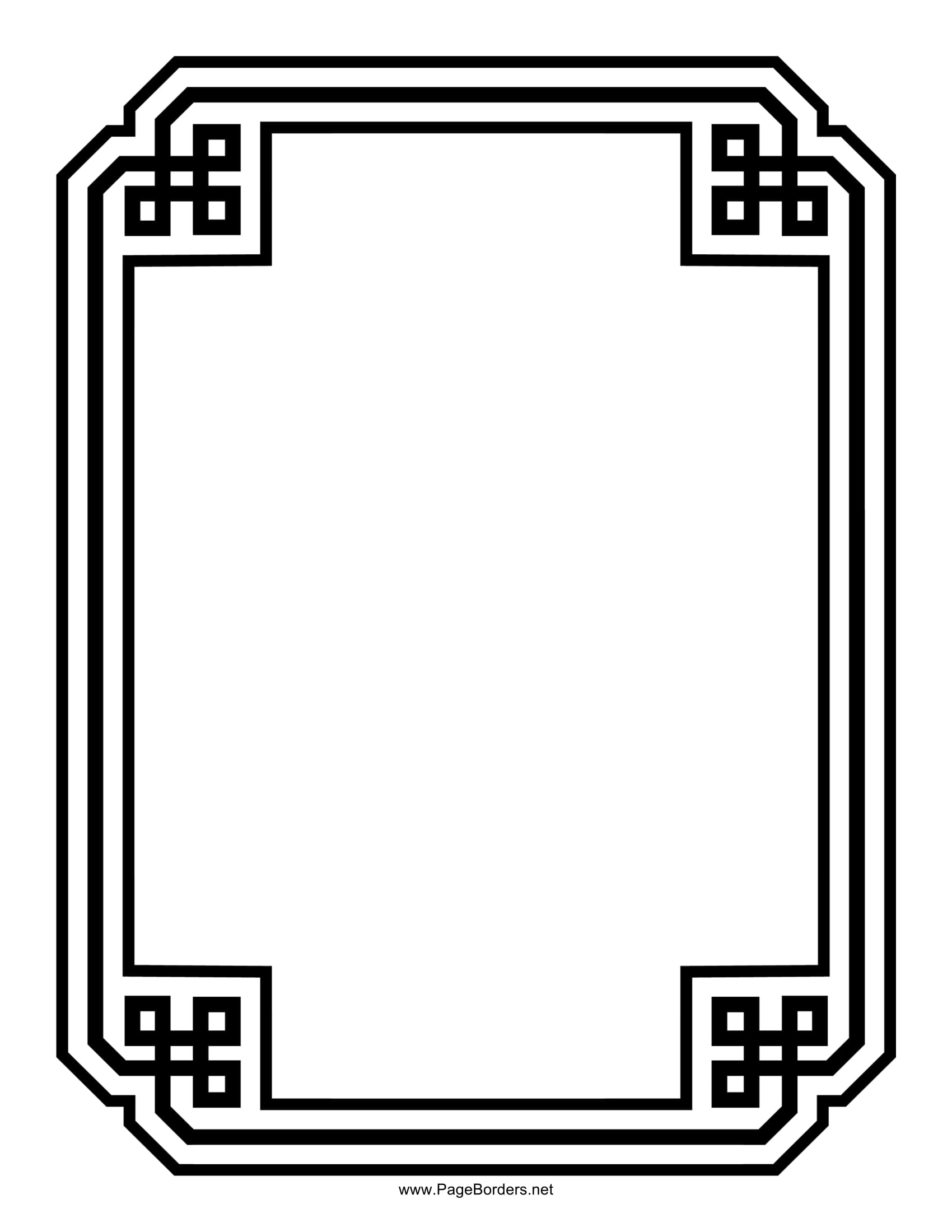 Printable Page Borders for Signs, Stationery and More